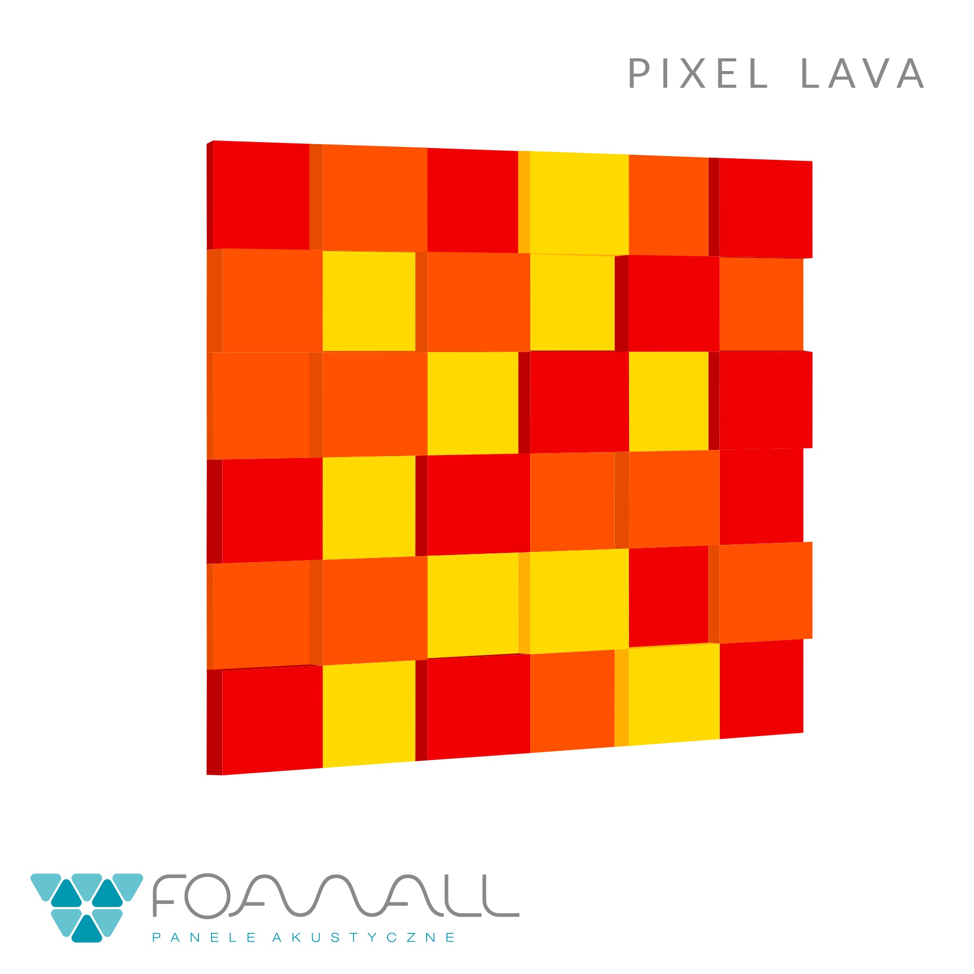PIXEL LAVA na ścianę, panel piankowy | myMODULO - sklep